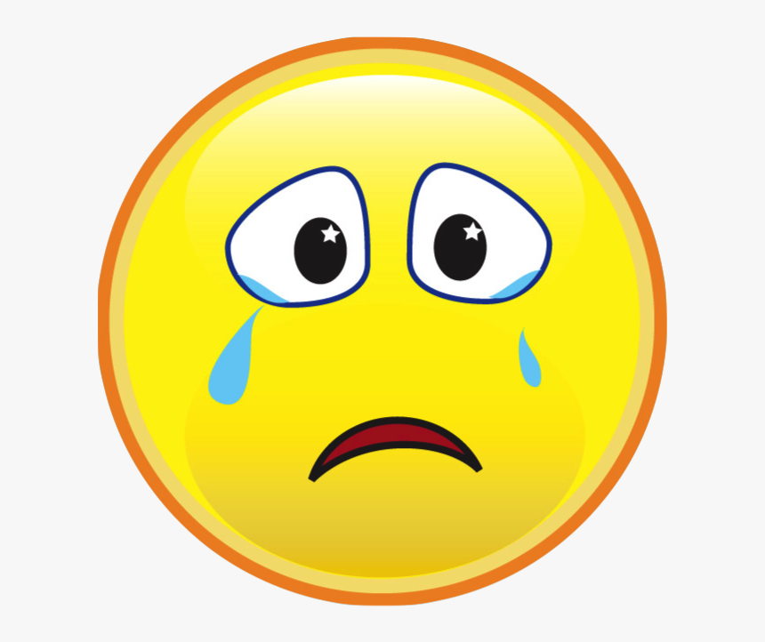 Smiley Face Emoji With Black Background - Crying Smiley Face, HD Png ...