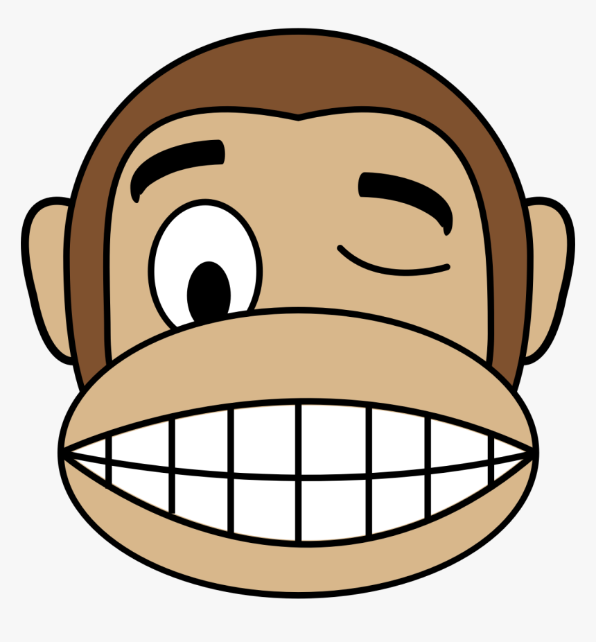 Wink Face Clip Arts - Monkey Mouth Clipart, HD Png Download ...