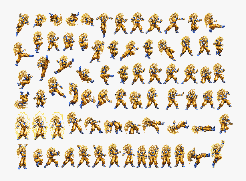 Goku Sprite Sheet, HD Png Download , Transparent Png Image - PNGitem