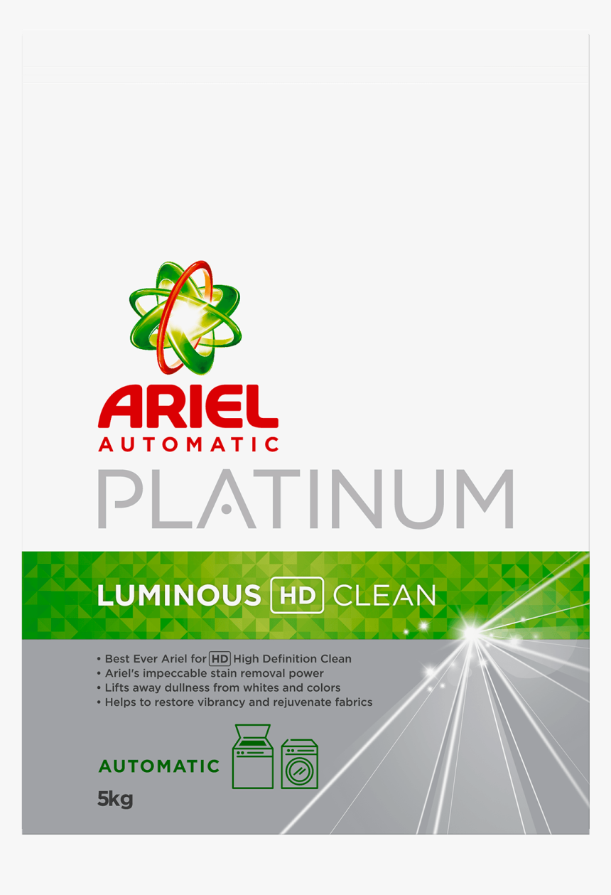 Ariel Platinum Washing Powder, HD Png Download , Transparent Png Image ...