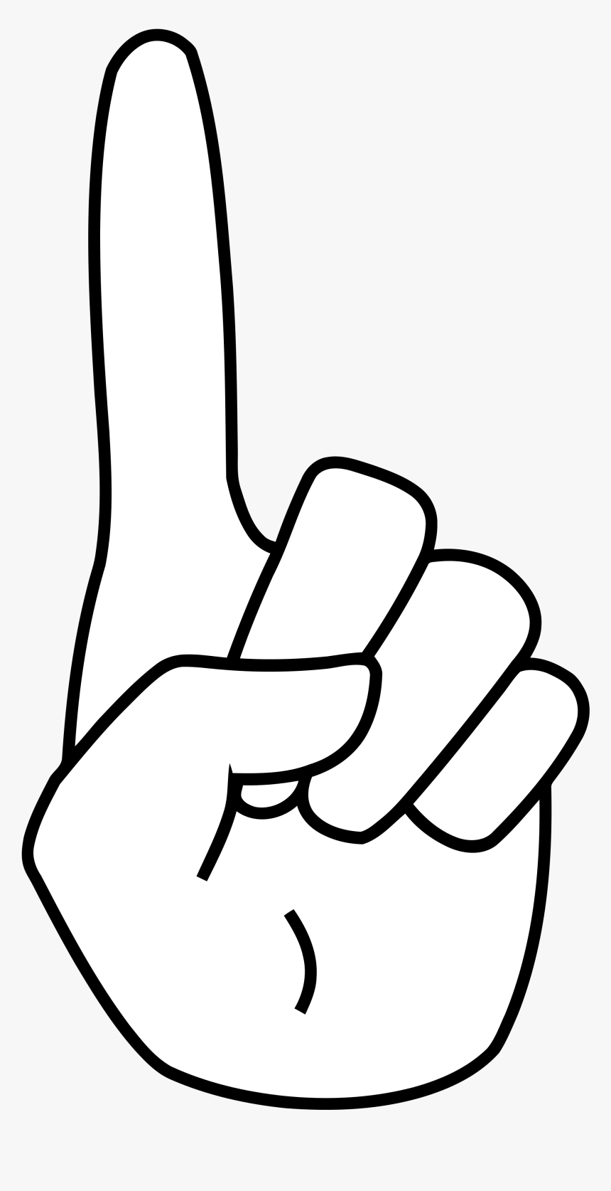 File Hand Svg Wikimedia Commons Open - Hand Number 1 Png, Transparent ...