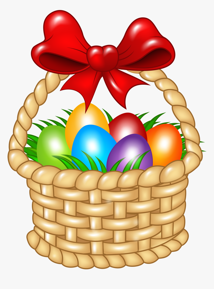Transparent Wicker Basket Png - Clip Art Easter Basket, Png Download ...
