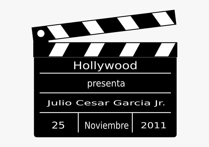 Hollywood Sign Clipart Hollywood Glam - Clapper Board, HD Png Download ...