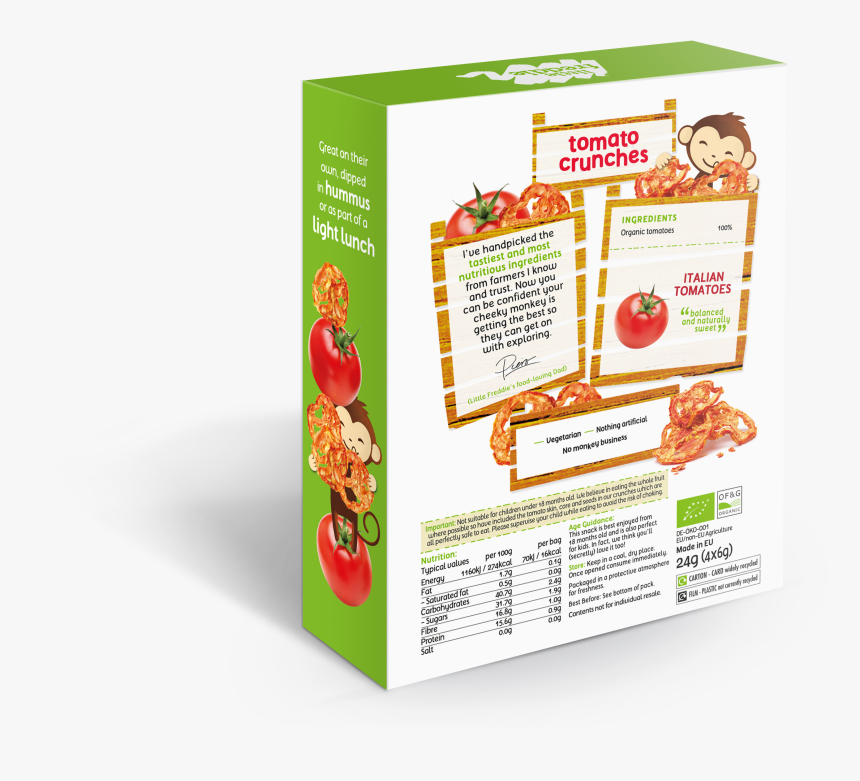 Little Freddie Organic Apple Crunches With Cinnamon - Flyer, HD Png ...