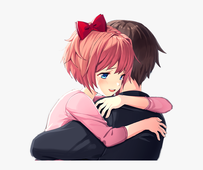 389 Kb Png - Doki Doki Literature Club Sayori Hug, Transparent Png , Transparent Png Image - PNGitem