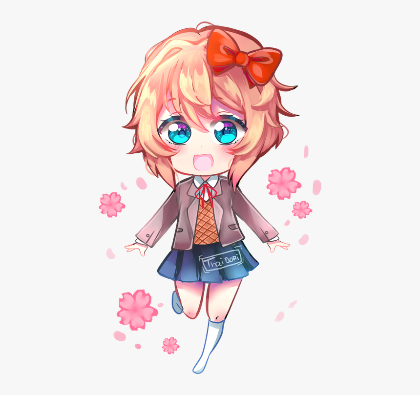 Doki Doki Literature Club - Sayori Doki Doki Cute, HD Png Download ...