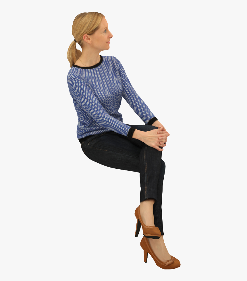 Sitting Woman Chair Standing - Woman Sitting Png, Transparent Png ...