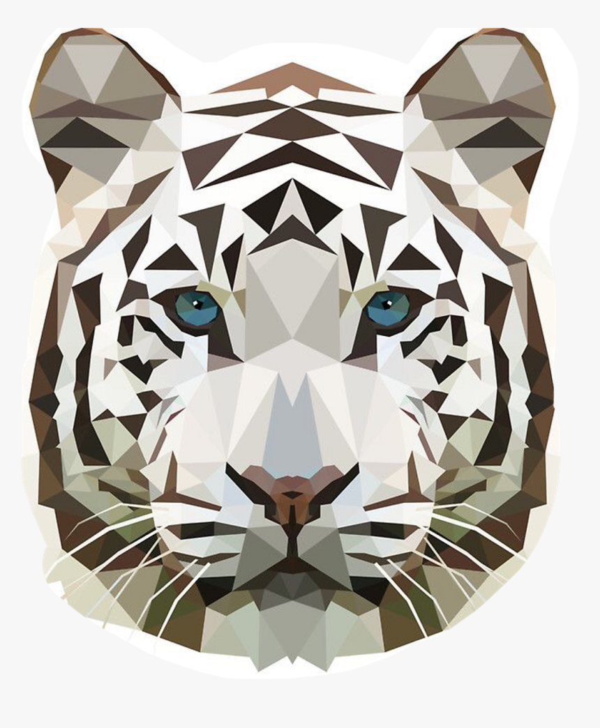 Geometric White Tiger , Png Download - Transparent White Tigers Logo ...