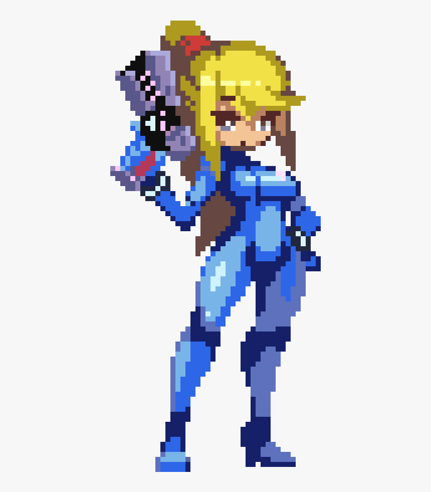 Zero Suit Samus Pixel Art, HD Png Download , Transparent Png Image ...