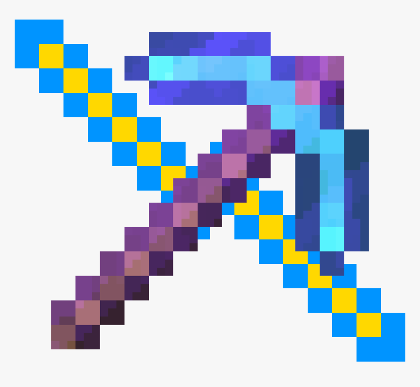Minecraft Diamond Pickaxe Png, Transparent Png , Transparent Png Image ...