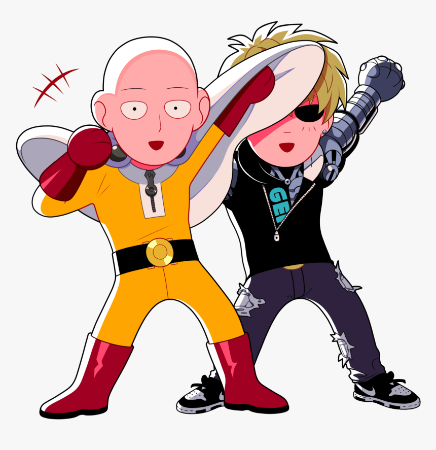 Chibi S From A While Ago~ - Saitama Genos Art, HD Png Download ...