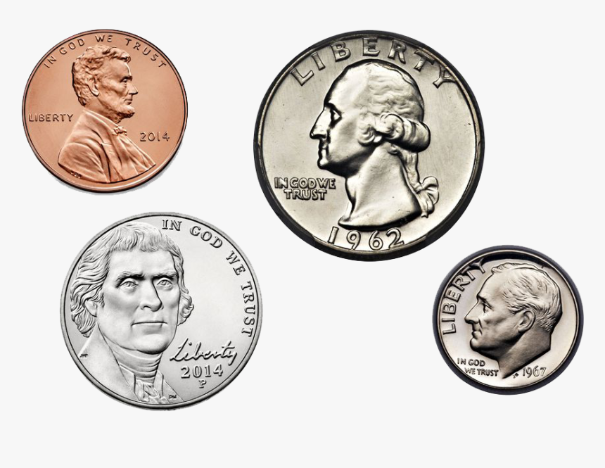 Silver Quarter , Png Download - United States Currency Coin ...