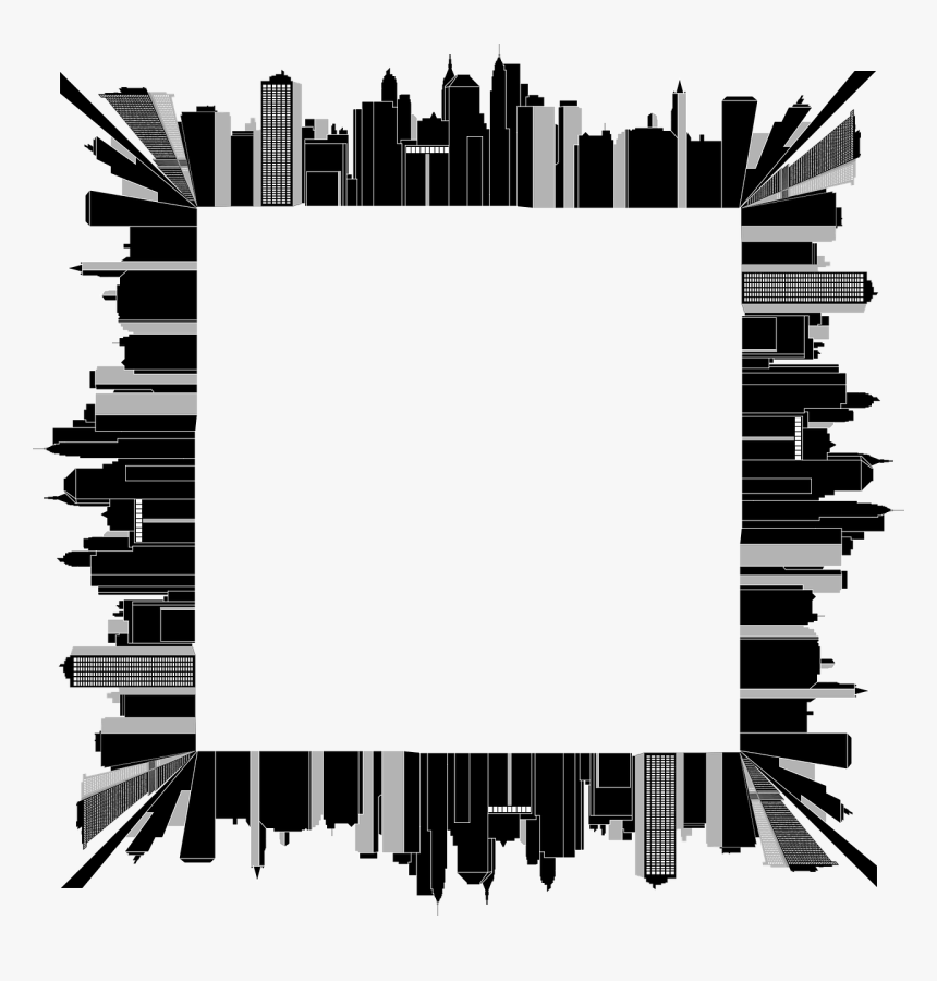 Cityscape, Buildings, Skyscrapers, Skyline - City Border Clip Art, HD ...