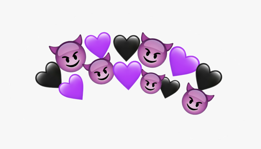 Transparent Evil Crown Clipart - Purple And Black Heart Crown, HD Png ...
