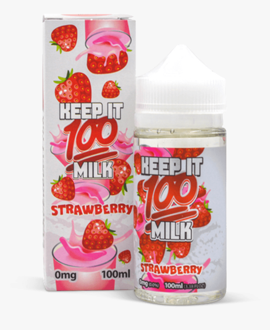 Keep It 100 100ml Strawberry Milk - Keep It Milk Strawberry, HD Png ...