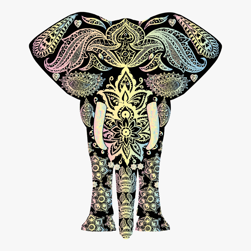 Elephants Clipart Tribal - Pattern Elephants, HD Png Download ...