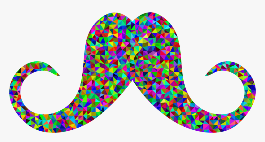 Colorful Mustache Border