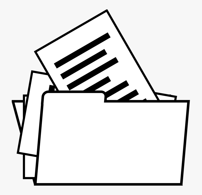 Folder Png Black And White - Folder Black And White, Transparent Png ...