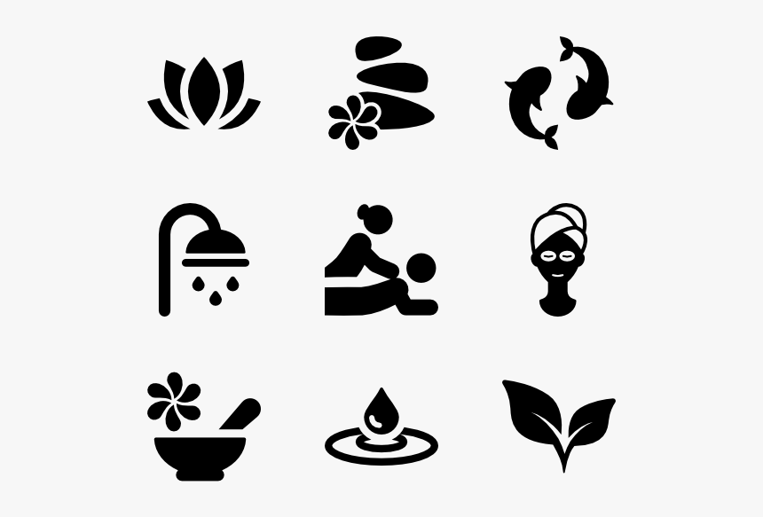 Relaxing In A Spa - Clip Art Spa Symbol, HD Png Download , Transparent ...