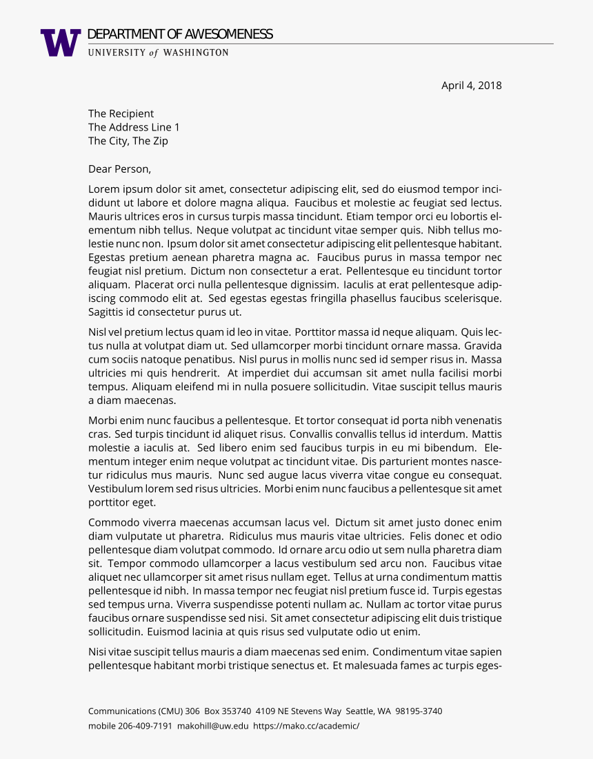 University Of Washington Rejection Letter 2018, HD Png Download ...