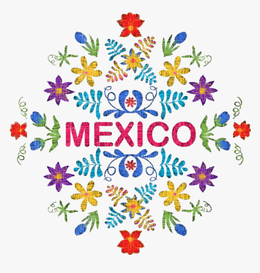 Colorful Cute Mexicanart Mexico - Vector Floral Mexican Pattern, HD Png ...