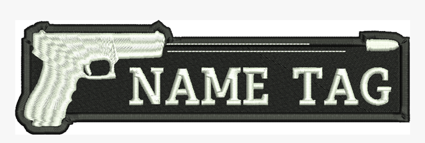Shooting Up Gun Custom Name Tag Biker Patch - Trigger, HD Png Download ...