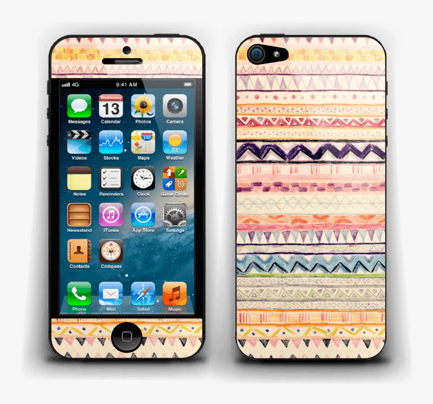 Hand Drawn Aztec Skin Iphone 5s - Iphone 4, HD Png Download ...