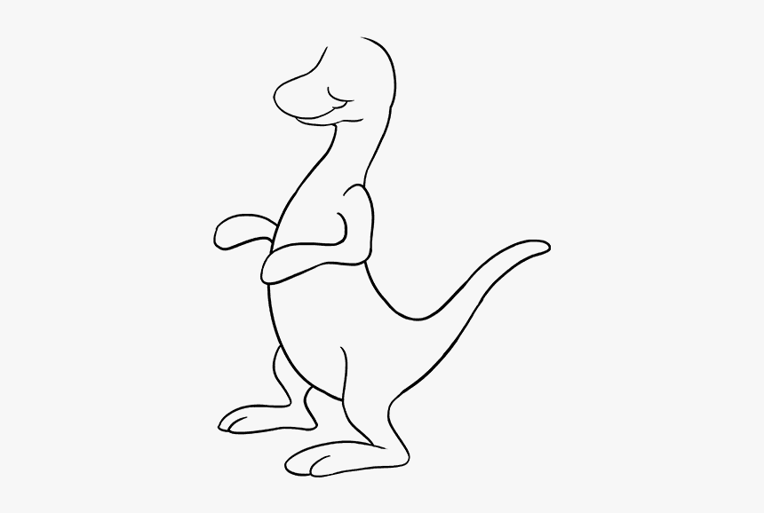 How To Draw Cartoon Kangaroo - Line Art, HD Png Download , Transparent ...