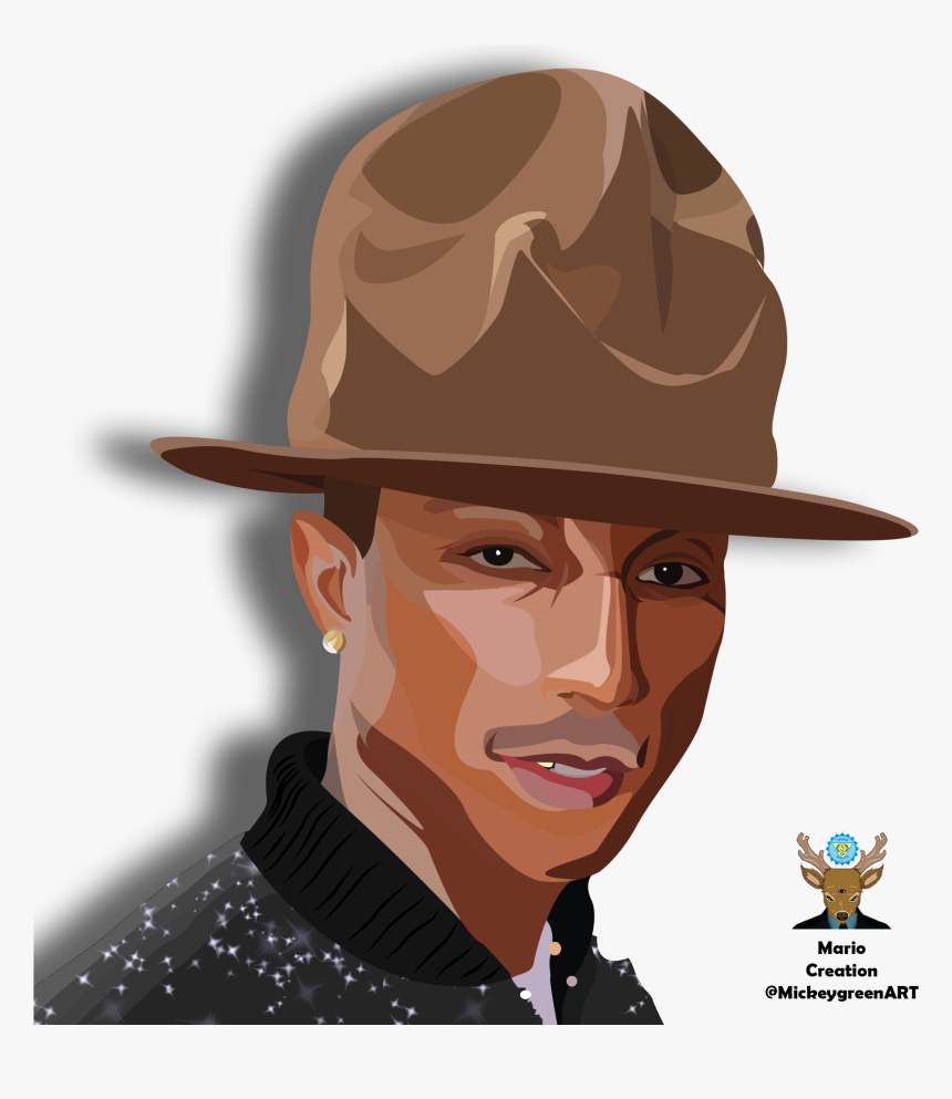 Transparent Pharrell Hat Png - Pharrell Vector, Png Download ...