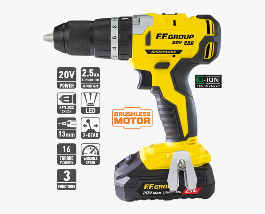 Drill - Ff Group Power Tools, HD Png Download , Transparent Png Image ...