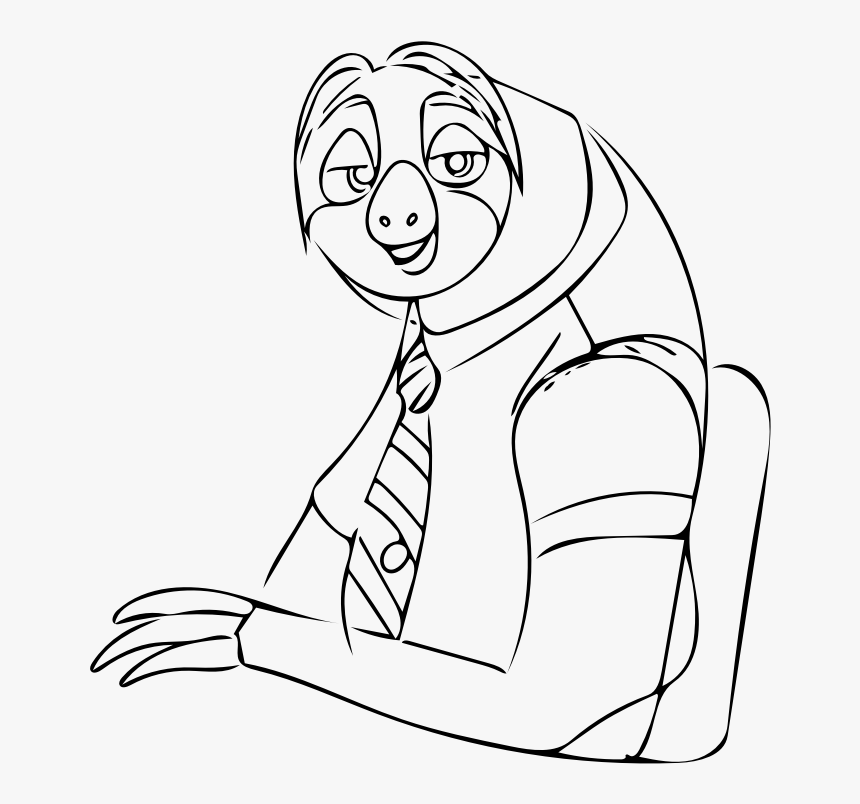 28 Collection Of Flash From Zootopia Drawing - Sloth From Zootopia ...