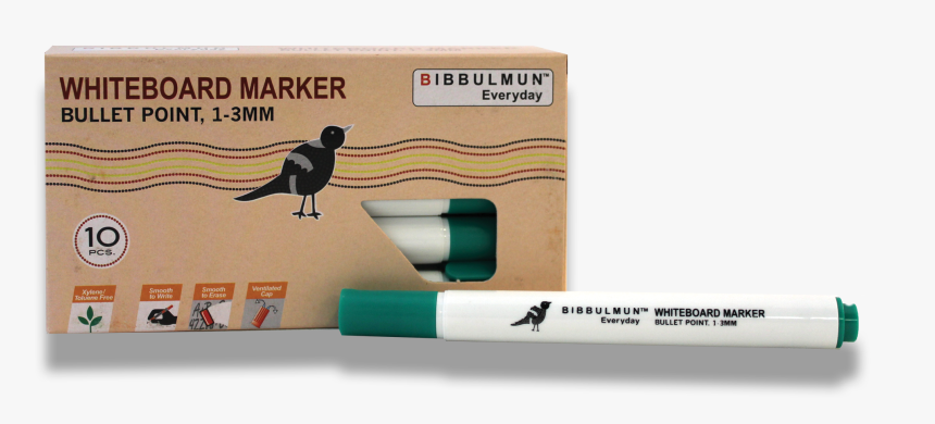 Whiteboard Marker Bullet Point Green 12-pack - Black Billed Magpie, HD ...