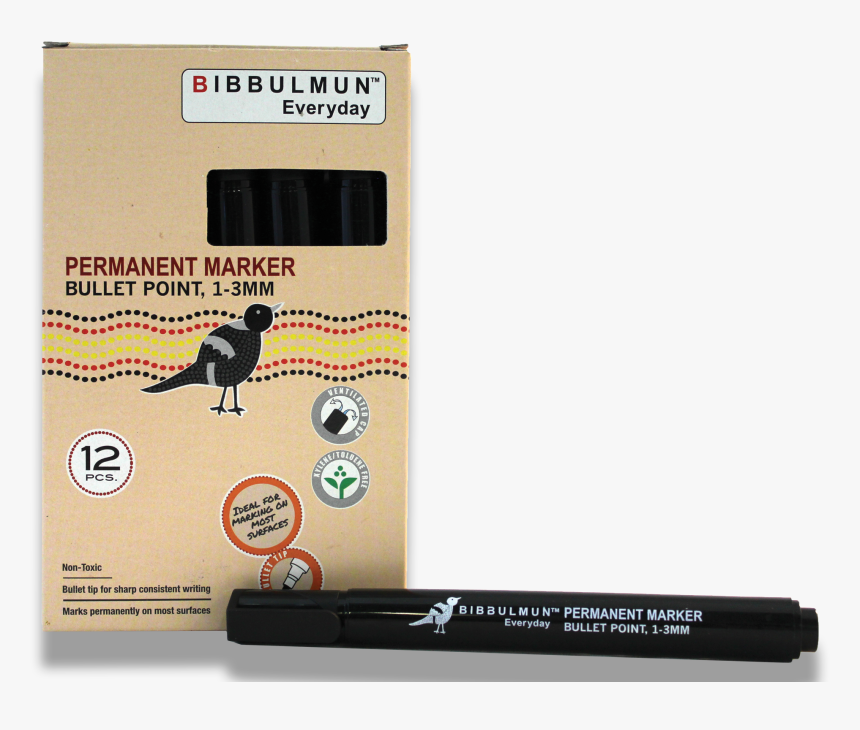 Permanent Marker Bullet Point 12-pack Black - Black Cat, HD Png ...