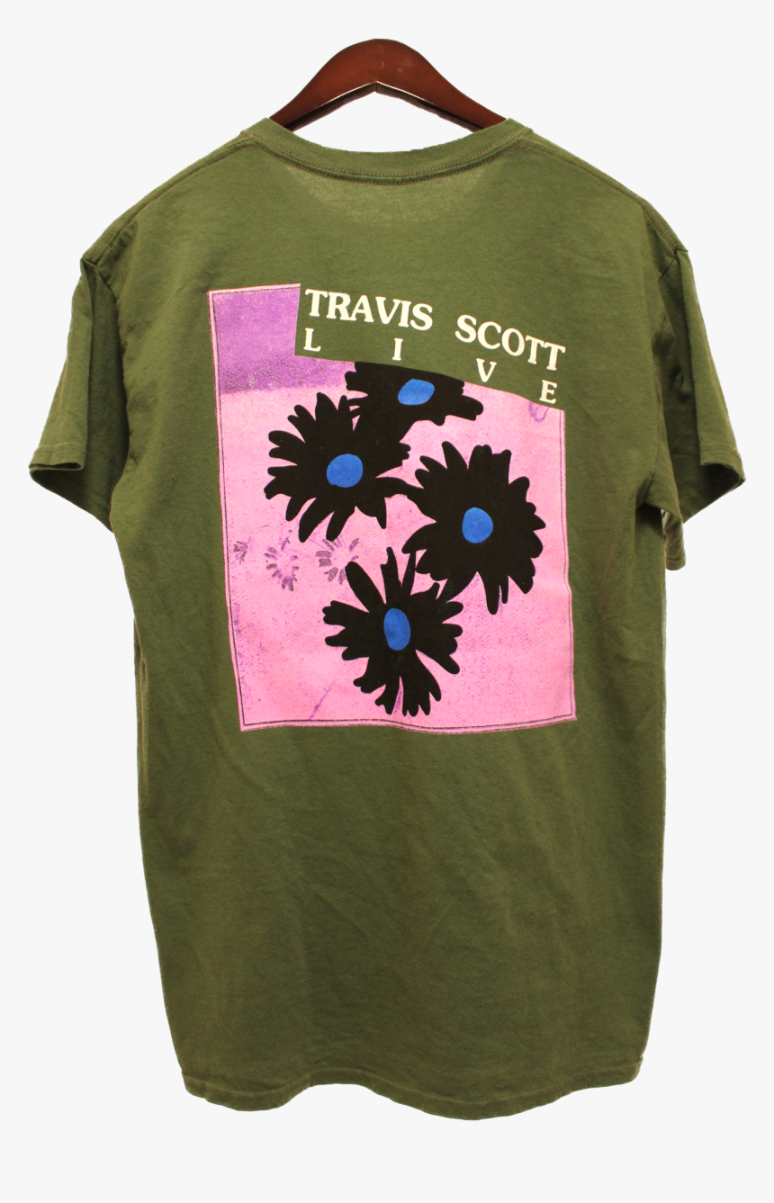 Look Up Travis Scott Flower Festival Shirt, HD Png Download ...