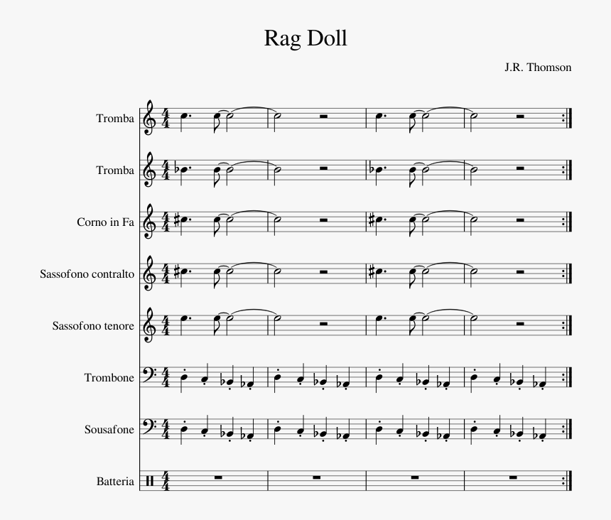 Rag Doll Sheet Music Composed By J - Bank Account Piano Sheet Music, HD ...