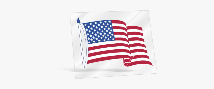 Waving American Flag Static Cling Sticker - Waving American Flag, HD ...