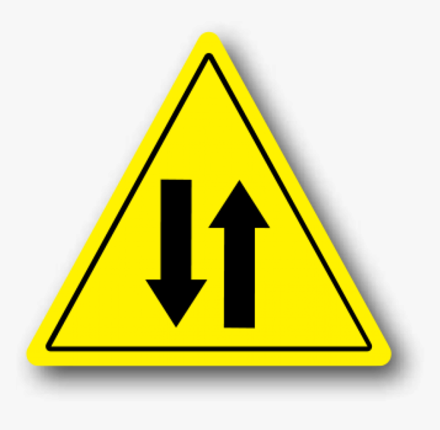 Durastripe Yellow Triangle With Double Arrow Safety - Yellow Triangle ...