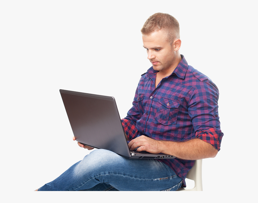 Man With Laptop Png, Transparent Png , Transparent Png Image - PNGitem