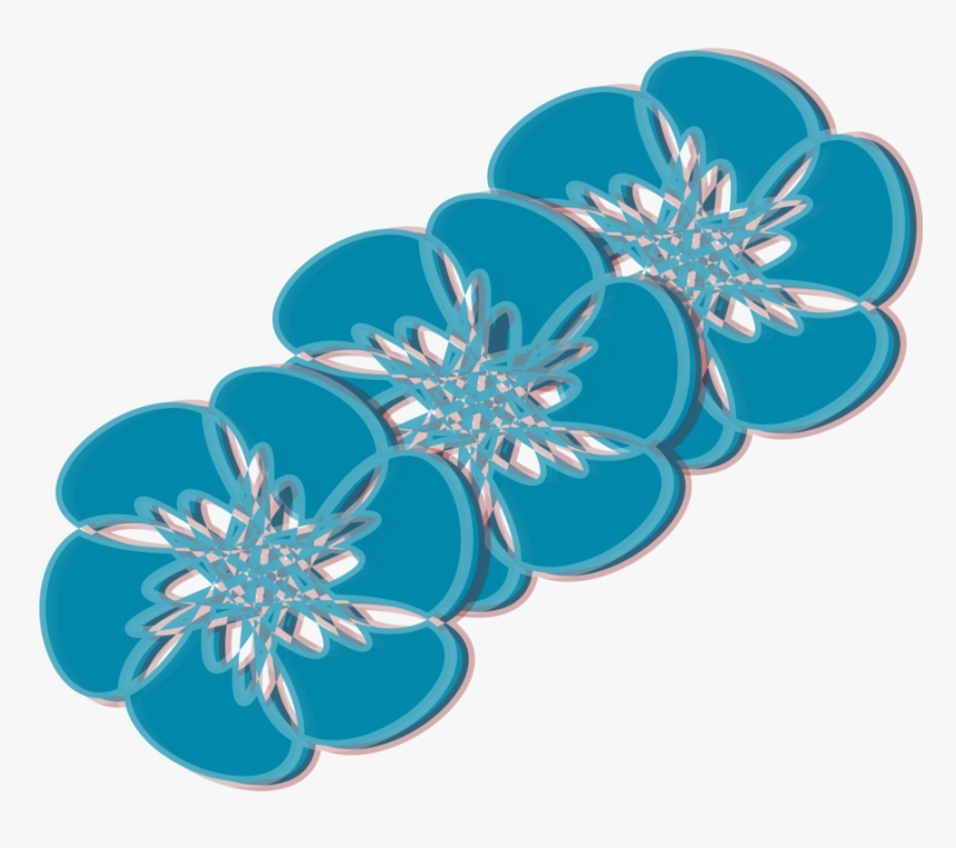 Blue,turquoise,flower - Flower Teal Transparent, HD Png Download ...