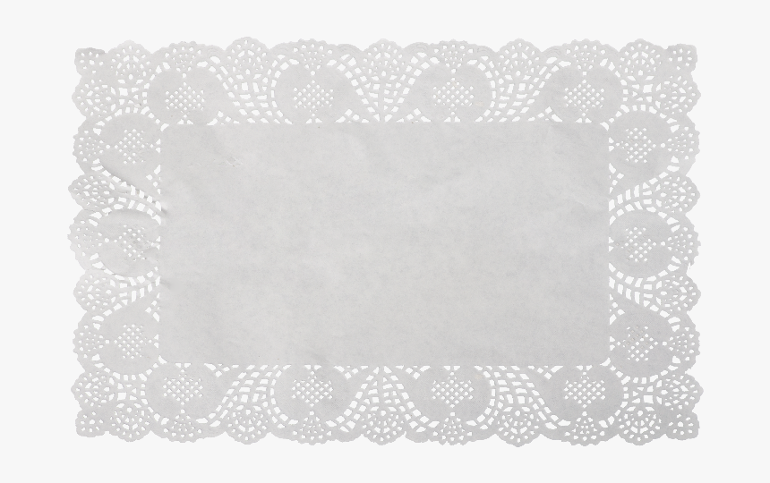Rectangle Doly Paper - Square White Lace Doily, HD Png Download ...