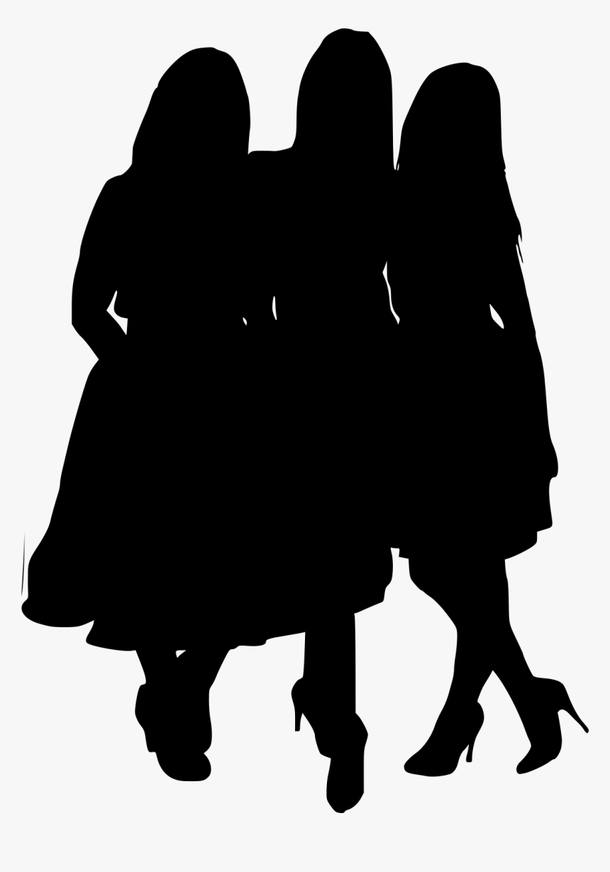 Girl Group Silhouette Png, Transparent Png , Transparent Png Image ...