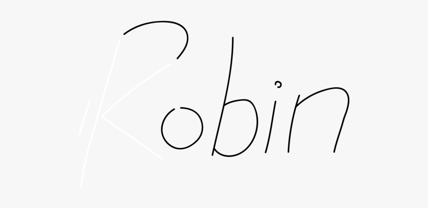 Linelogo - Robin - Calligraphy, HD Png Download , Transparent Png Image ...