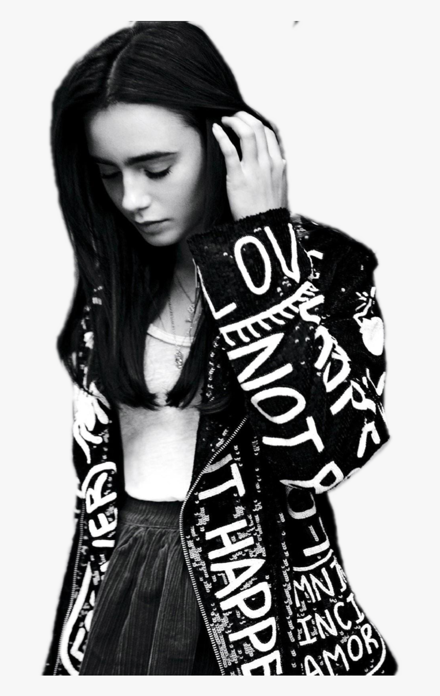 Lily Collins Black And White