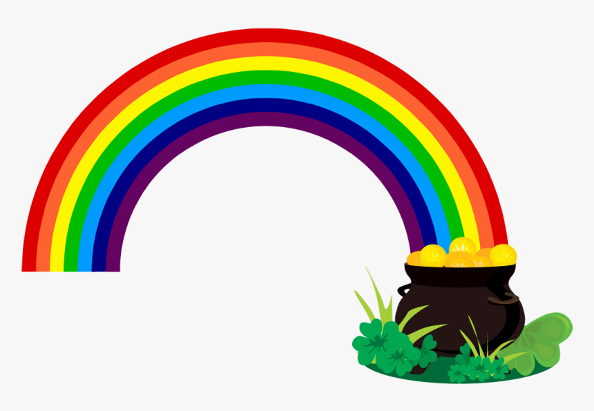 Leprechaun Pot Of Gold Png - Rainbow Pot Of Gold Clipart, Transparent ...