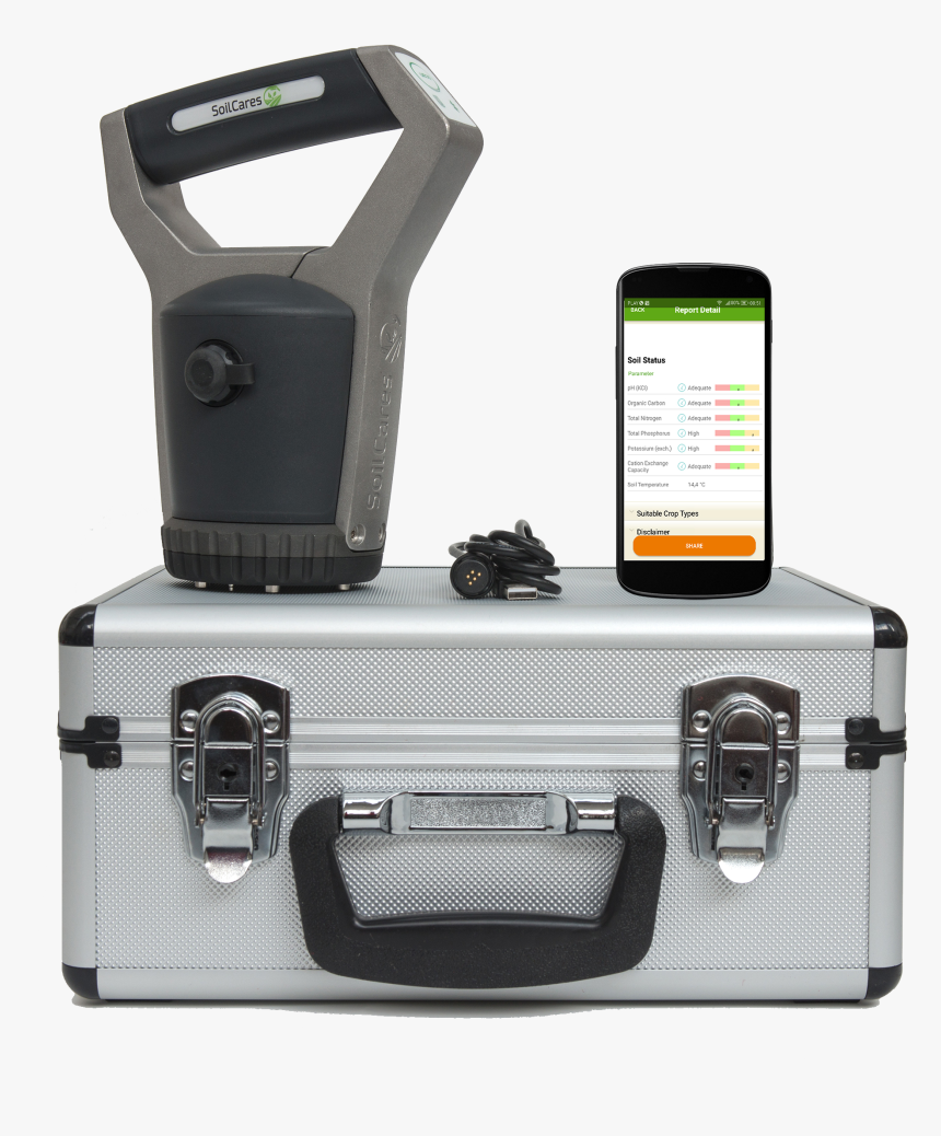 Soilcares Scanner With Npk App Screen - Soilcares Scanner, HD Png ...