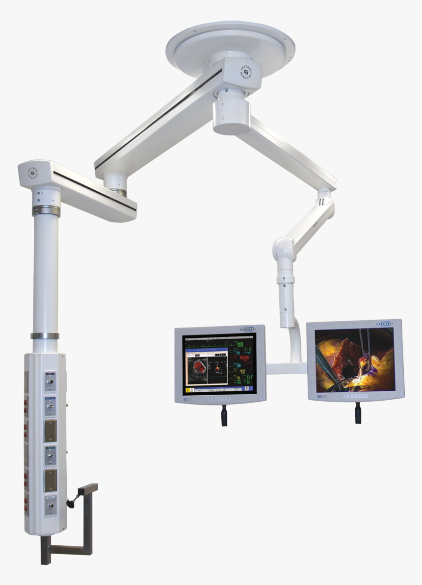 Anesthesia Dual Monitors - Equipment Boom, HD Png Download ...