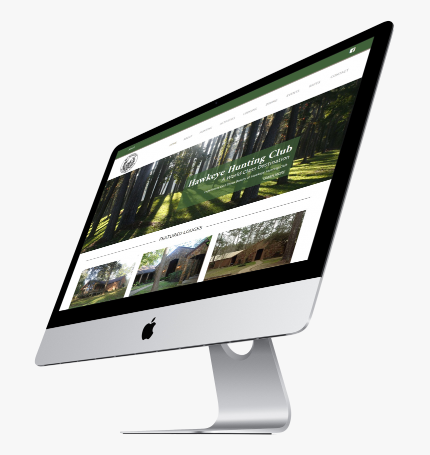 Hawkeye Hunting Club Website Design - Imac Late 2012, HD Png Download ...