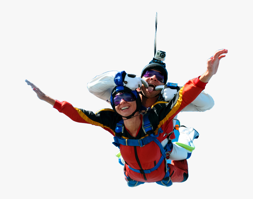 Tandem Skydiving - Skydiver Png, Transparent Png , Transparent Png ...