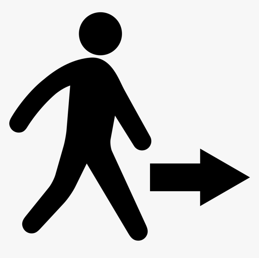 Man Walking Towards Right Direction - Population Displacement Icon, HD ...