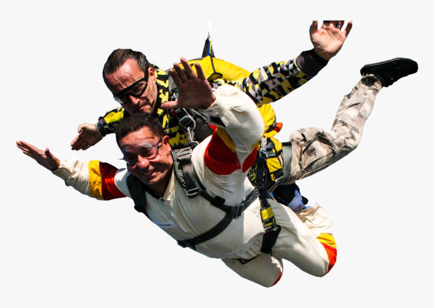 Tandem-skydiving - People Skydiving No Background, HD Png Download ...